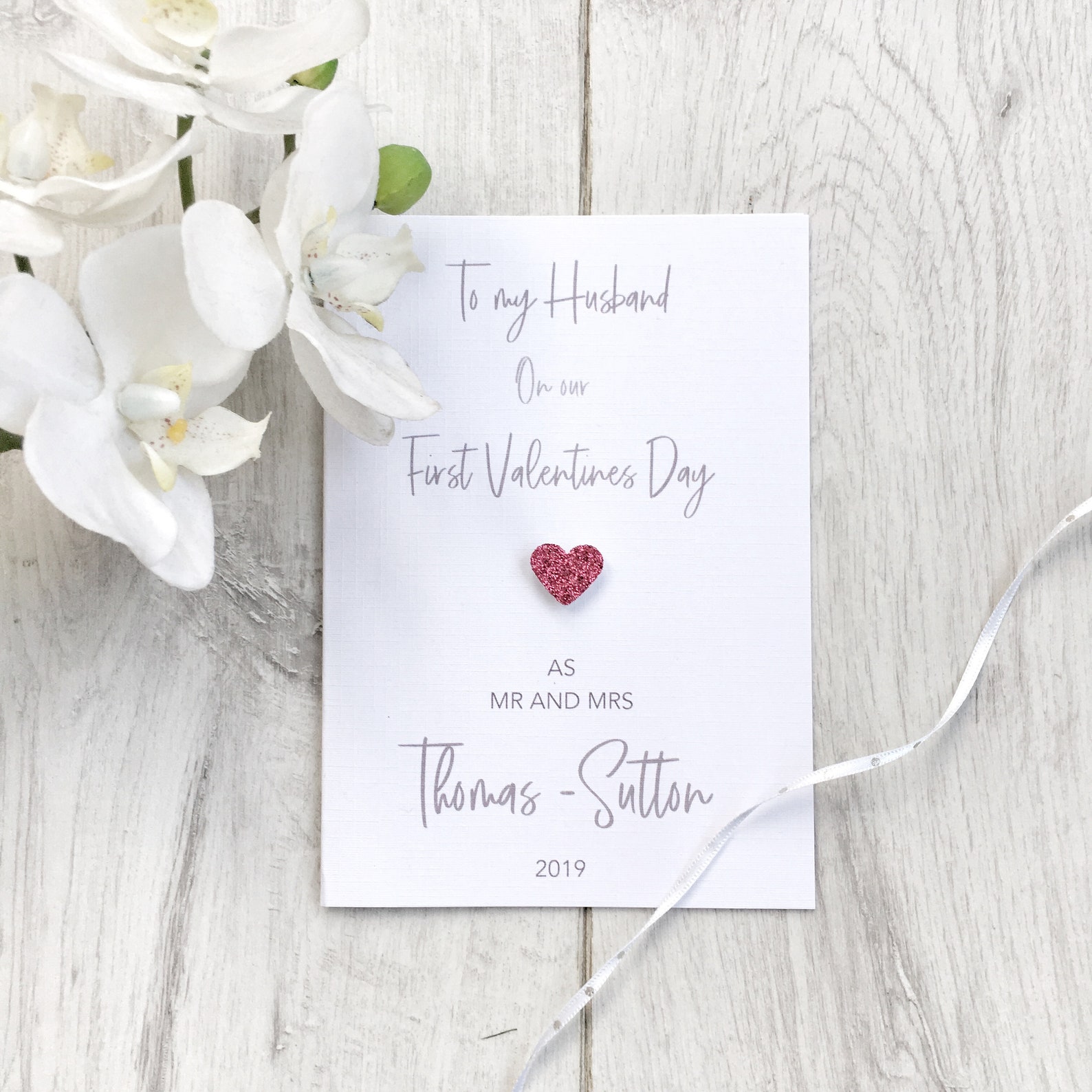 Personalised First Valentine Card for Your Husband or Wife on ...