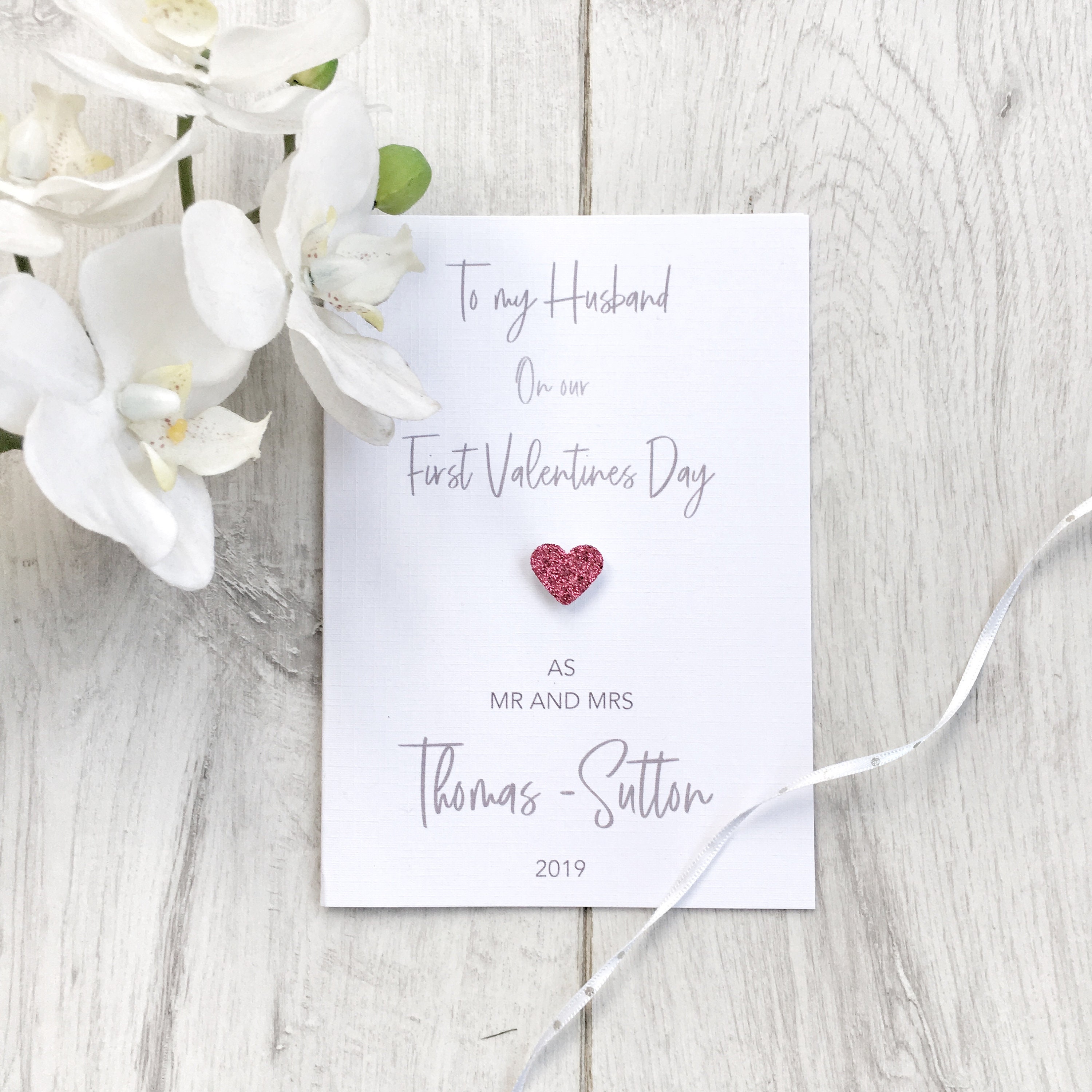 Personalised First Valentine Card for Your Husband or Wife on ...