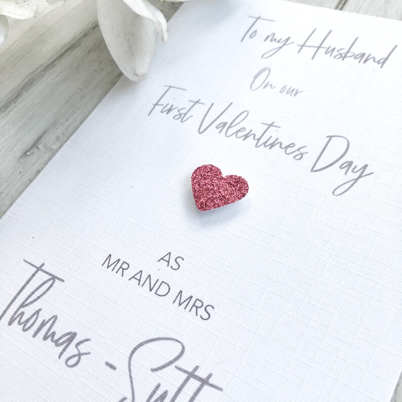 Personalised First Valentine Card for Your Husband or Wife on ...