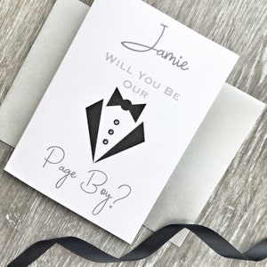 Will You Be My Page Boy Card, Page Boy Card, Card for Page Boy, Be My ...