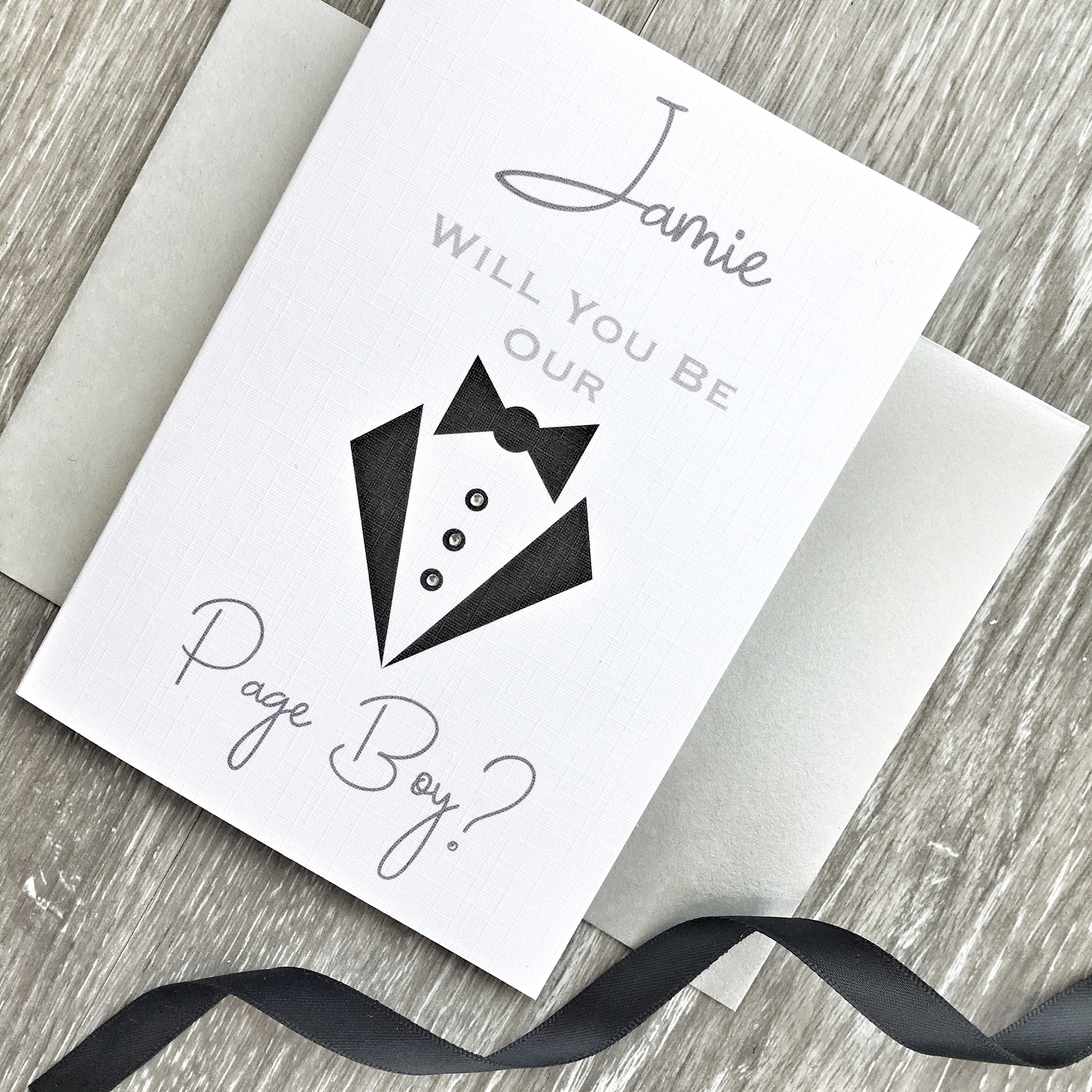 Will You Be My Page Boy Card, Page Boy Card, Card for Page Boy, Be My ...