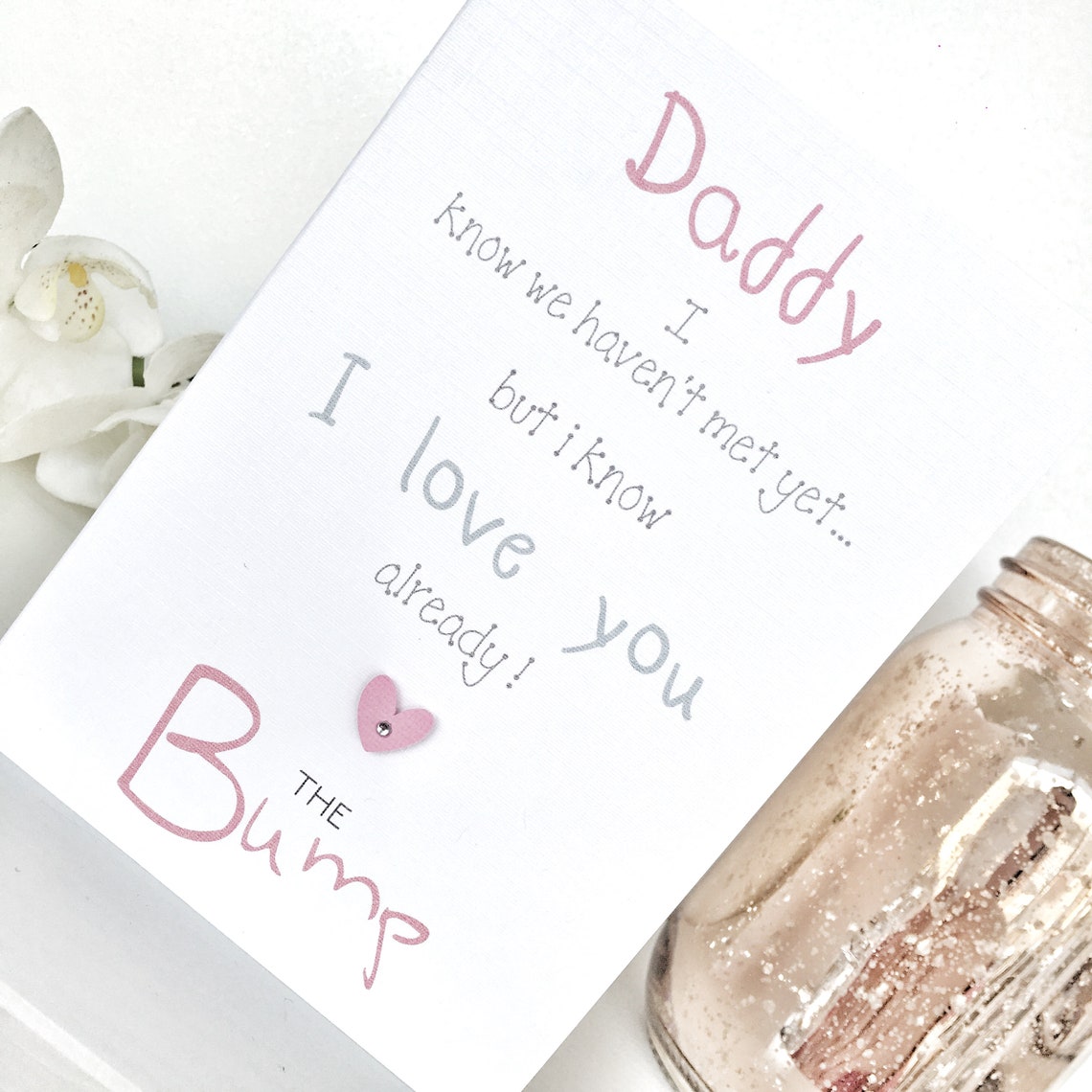 Personalised Daddy to Be Father's Day Card, Daddy From Bump, Daddy to ...