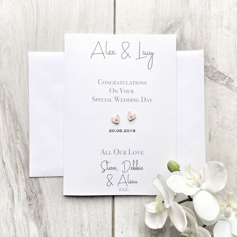 Personalised Wedding Card Wedding Day Card Couples Wedding | Etsy