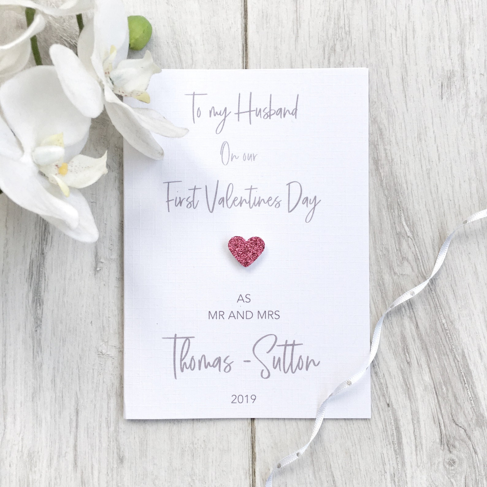 Personalised First Valentine Card for Your Husband or Wife on ...