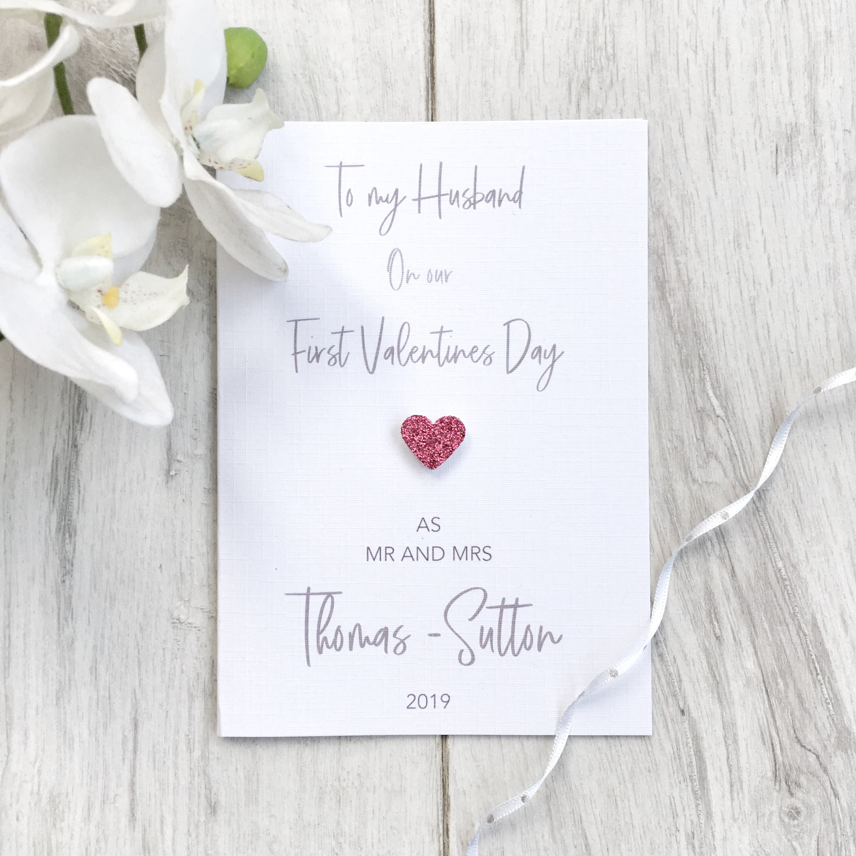 Personalised First Valentine Card for Your Husband or Wife on | Etsy