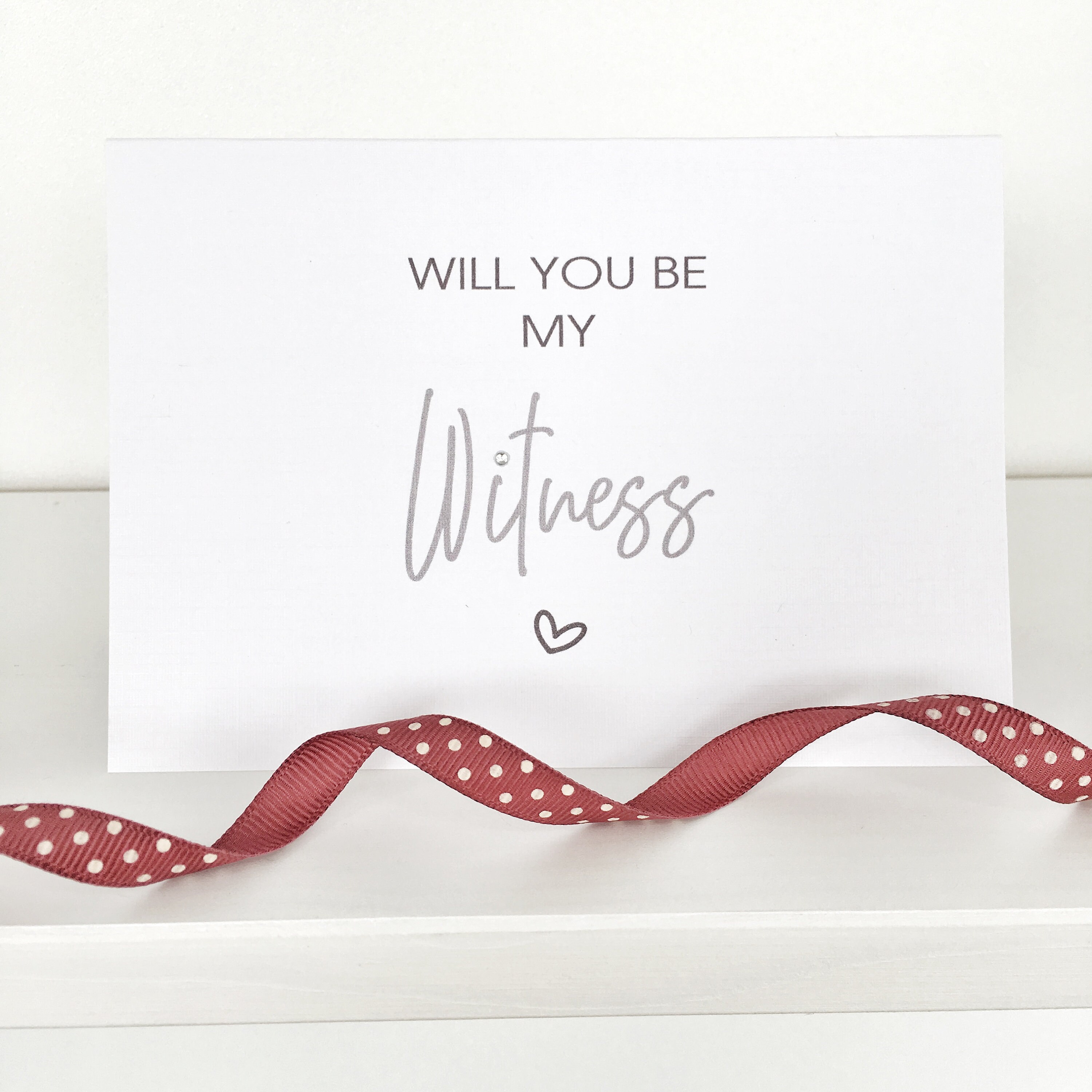 Will You Be My Witness on My Wedding Day Proposal Card - Etsy UK