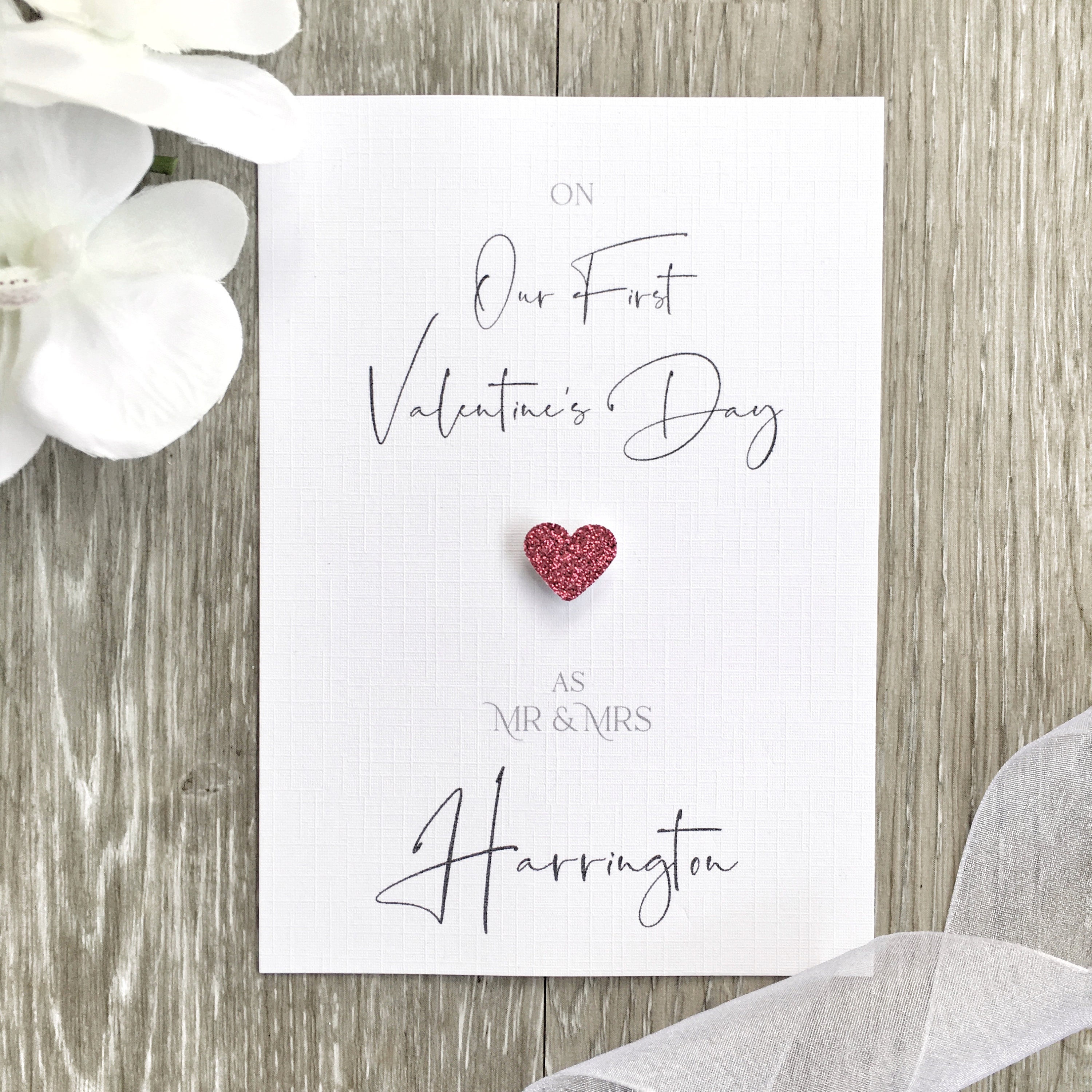 Personalised First Valentine Card for Your Husband or Wife on | Etsy