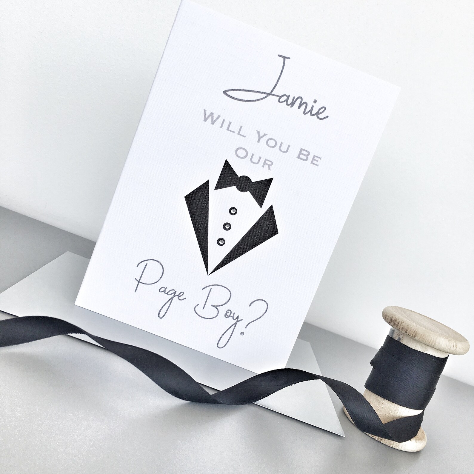 Will You Be My Page Boy Card Page Boy Card Card for Page - Etsy