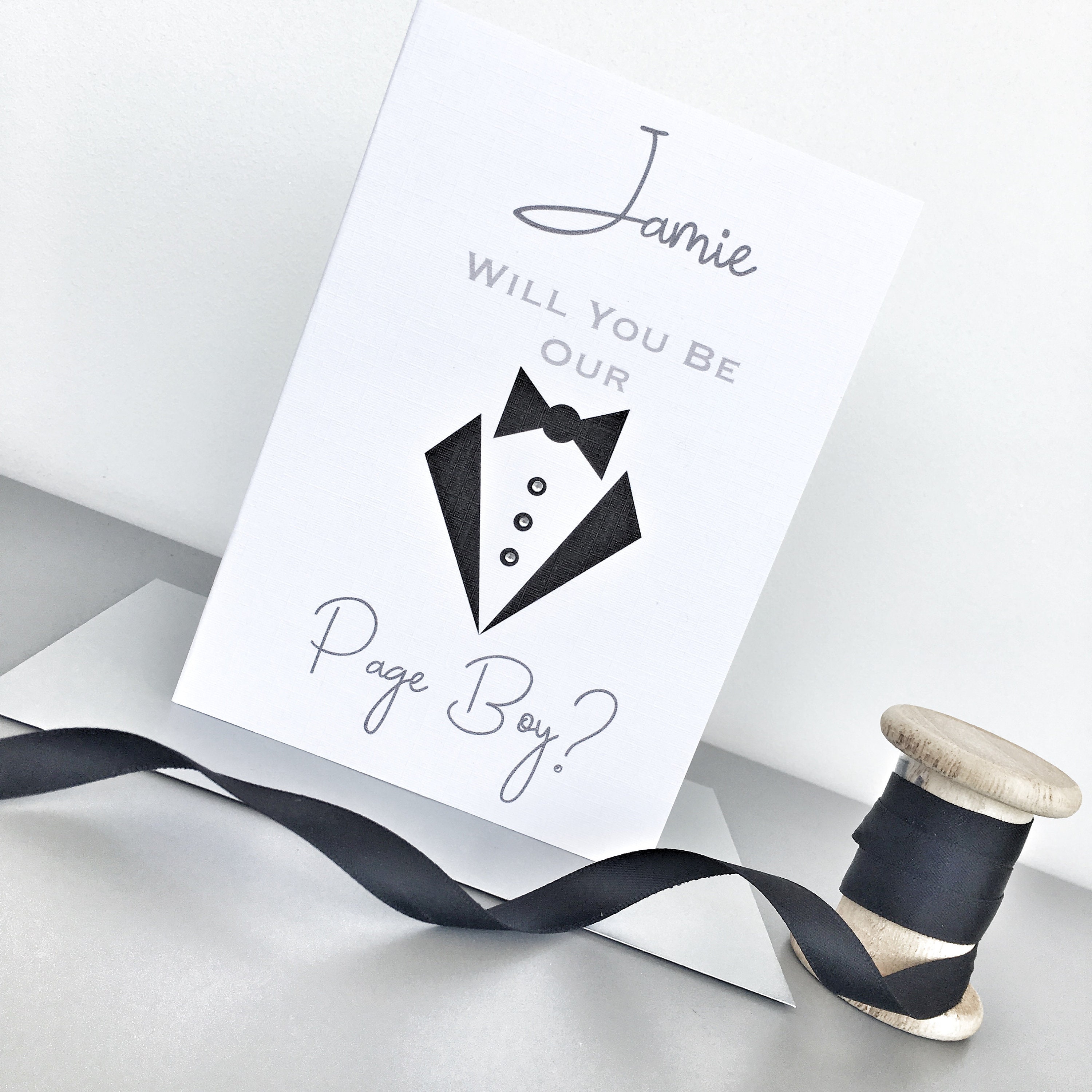 Will You Be My Page Boy Card, Page Boy Card, Card for Page Boy, Be My ...