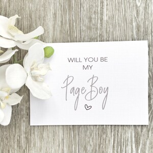 Will You Be My Page Boy Card, Page Boy Card, Card for Page Boy, Be My ...