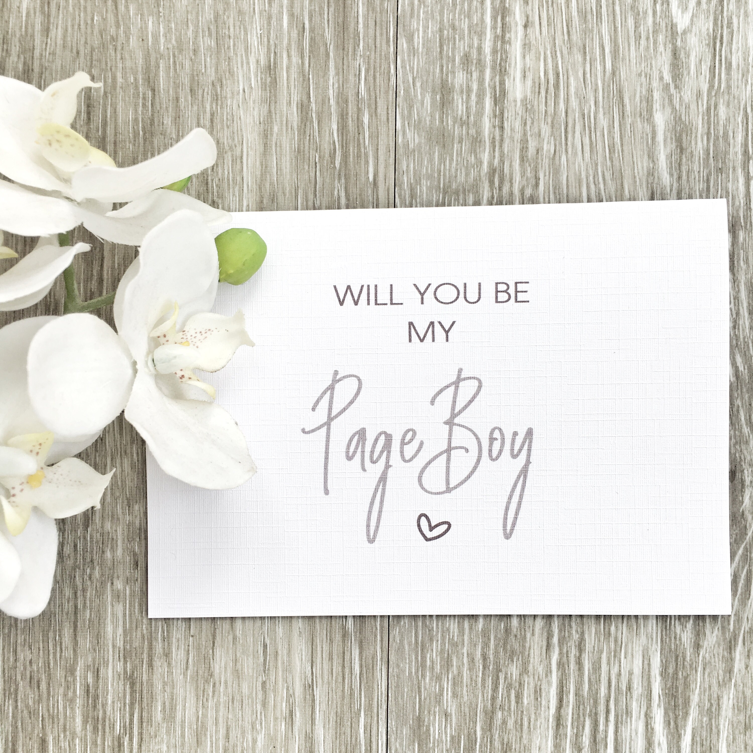 Will You Be My Page Boy Card Page Boy Card Card for Page | Etsy