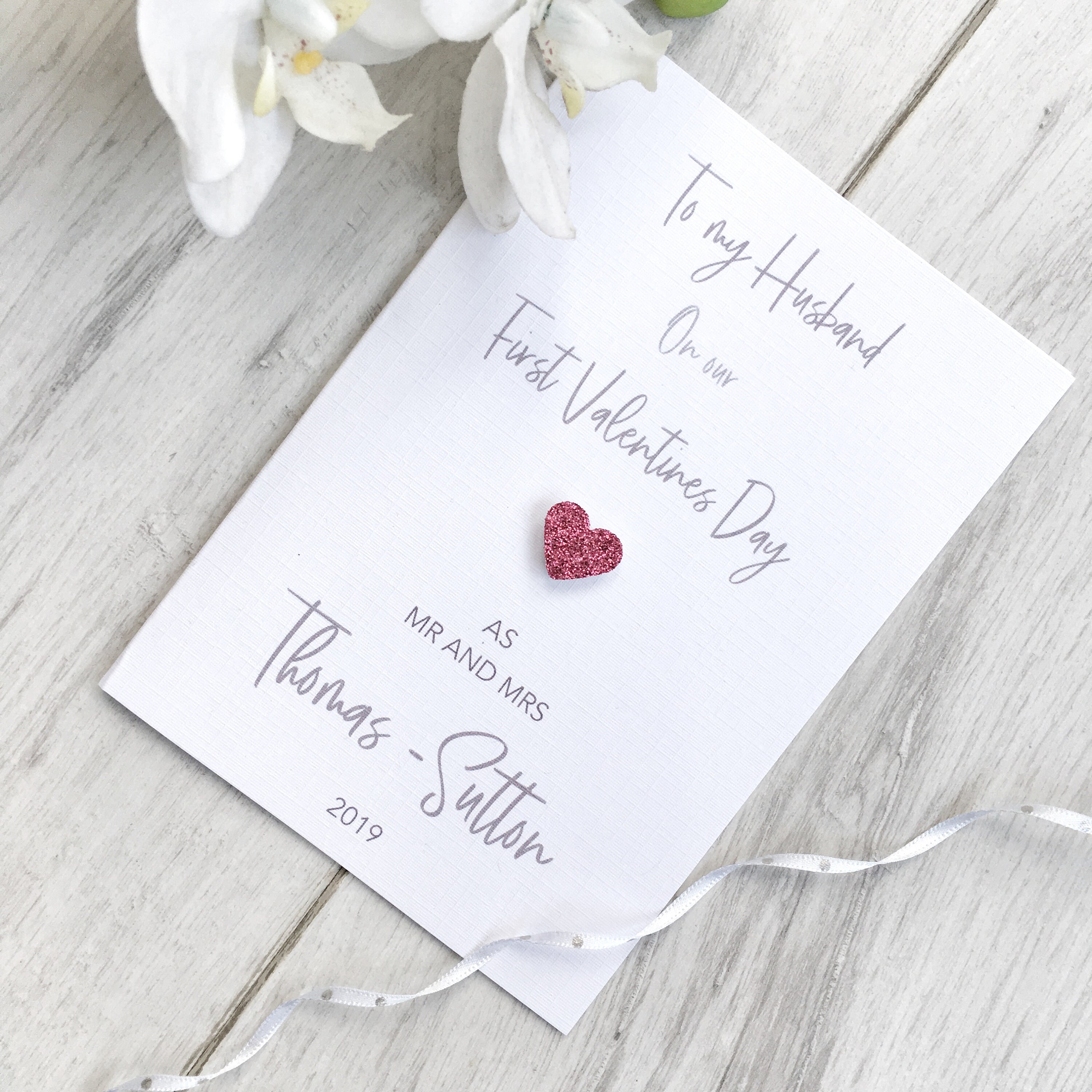 Personalised First Valentine Card for Your Husband or Wife on - Etsy