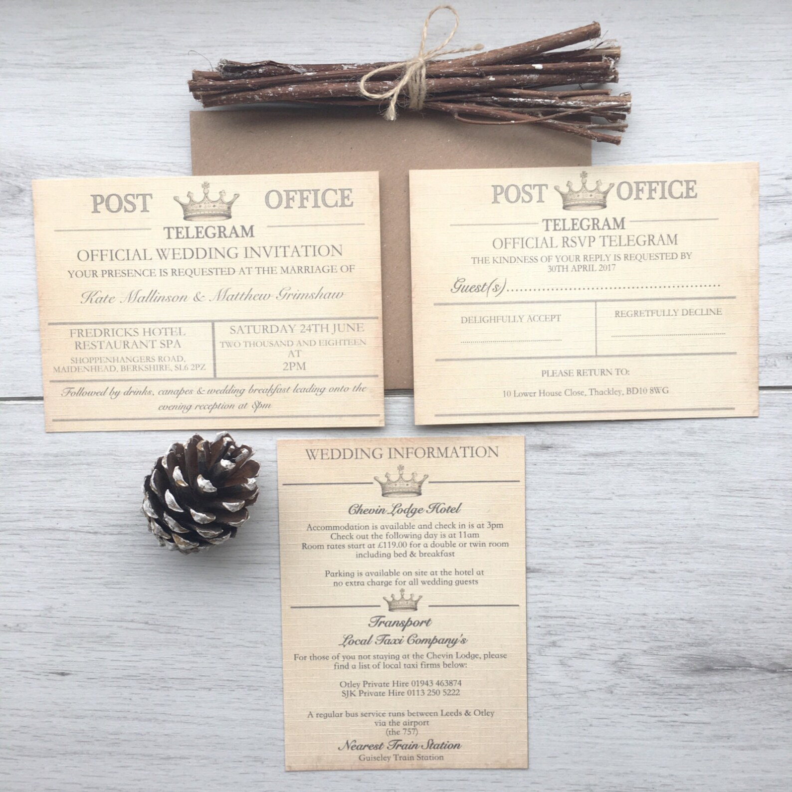 SAMPLE Vintage Travel Wedding Invitation Telegram Wedding - Etsy