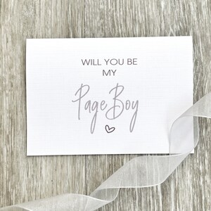 Will You Be My Page Boy Card, Page Boy Card, Card for Page Boy, Be My ...