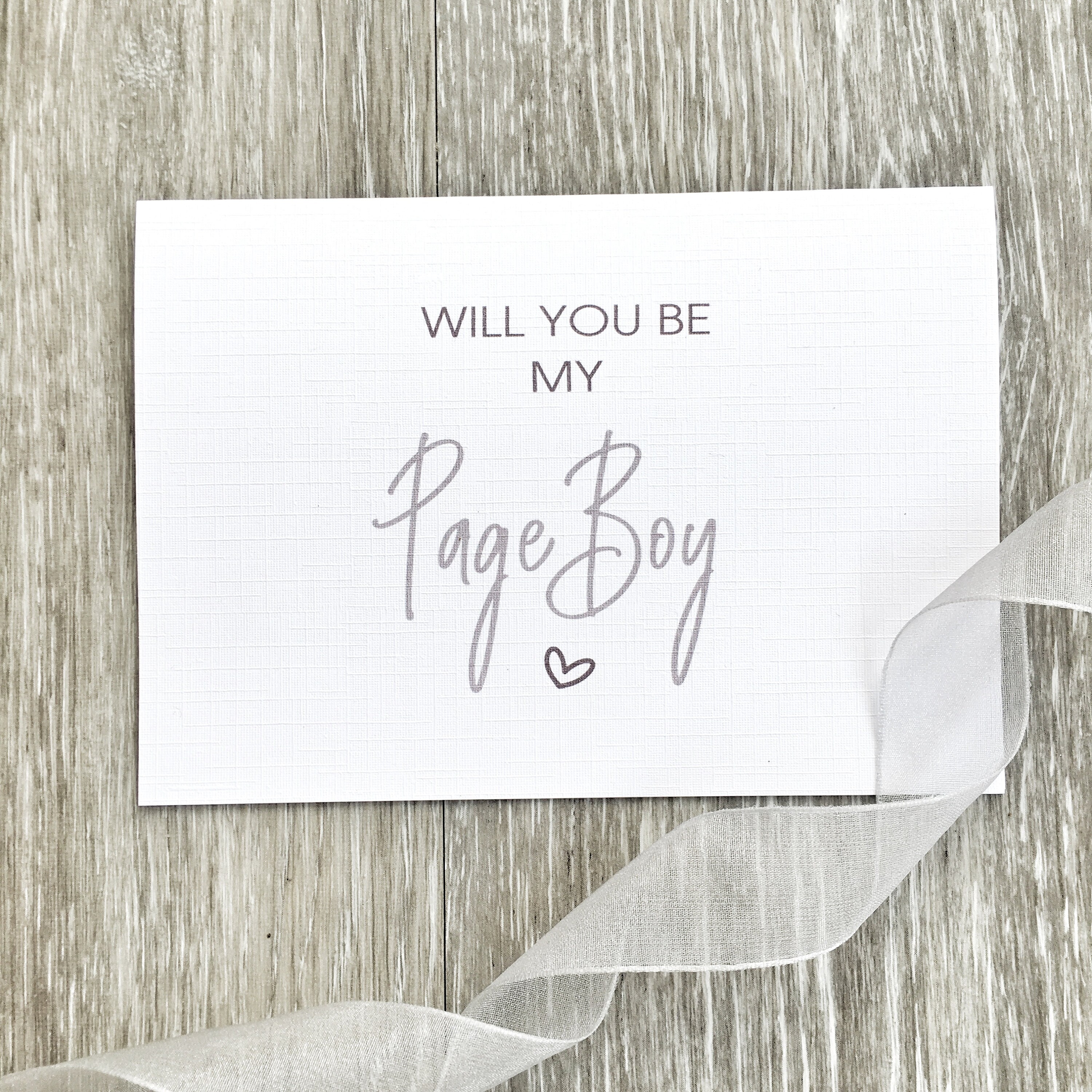 Will You Be My Page Boy Card Page Boy Card Card for Page | Etsy
