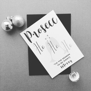 Pack of 6 Prosecc Ho Ho Ho Cards, Prosecco Cards,prosecco Christmas ...