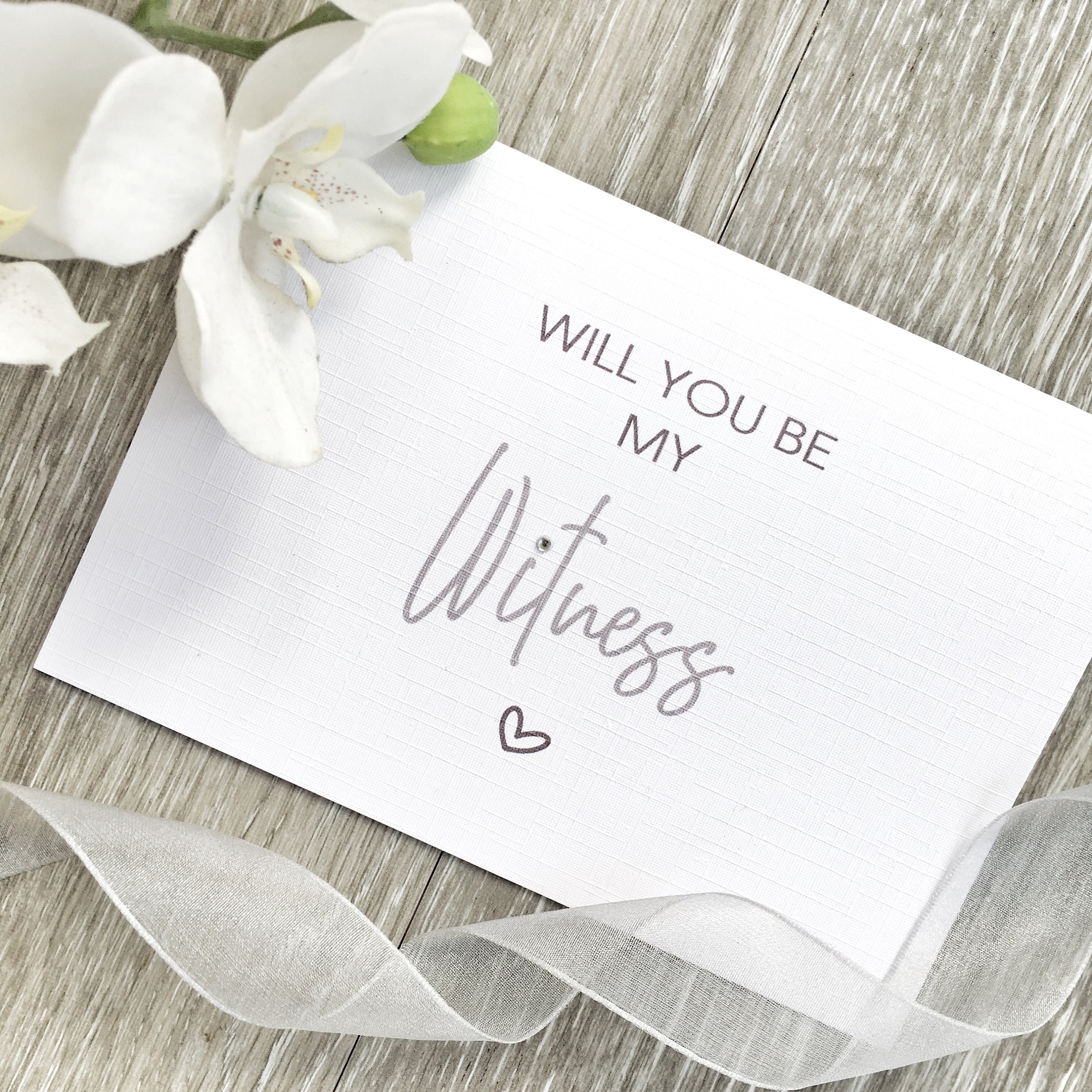 Will You Be My Witness on My Wedding Day - Proposal Card - Etsy UK