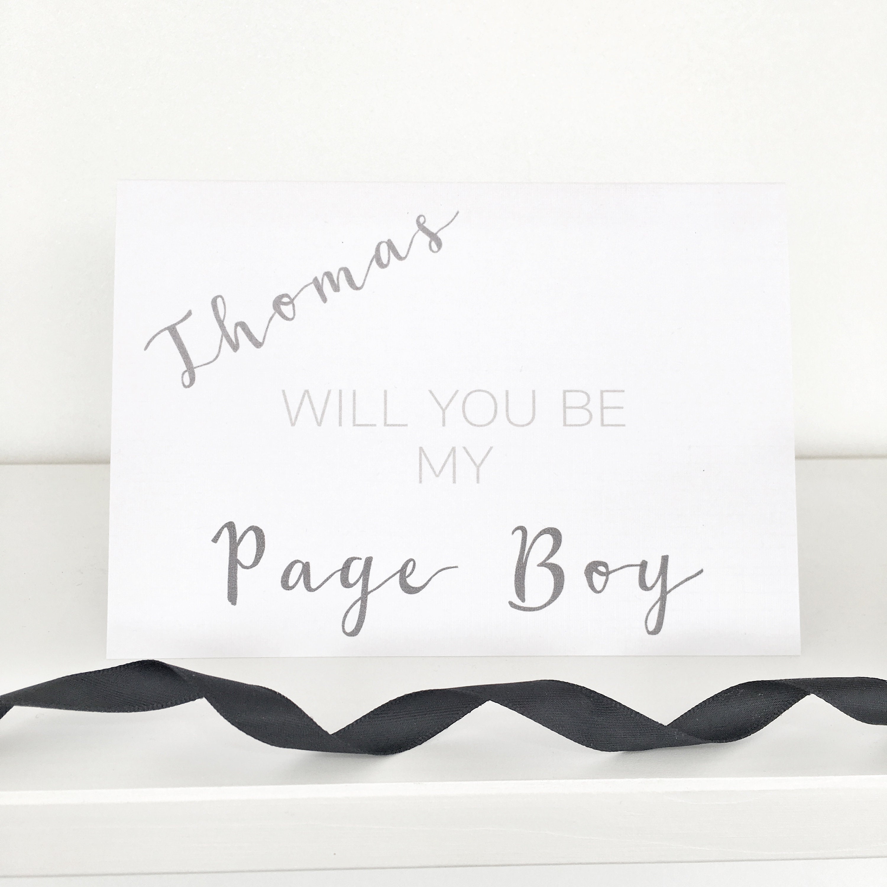 Page Boy Page Boy Card Will You Be Our Page Boy Card Card - Etsy