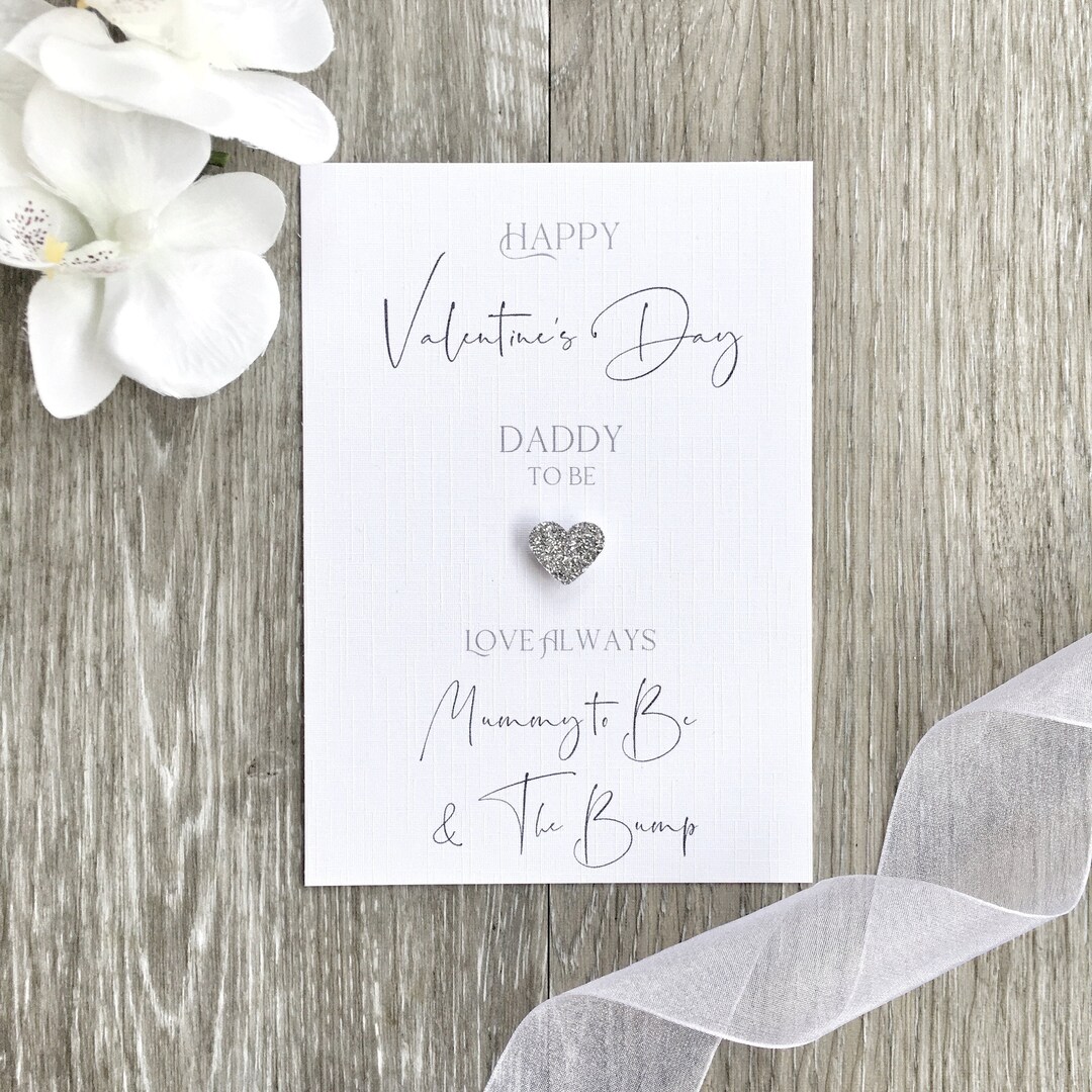 Personalised Daddy Valentine Card, Daddy From Bump, Daddy to Be Card ...