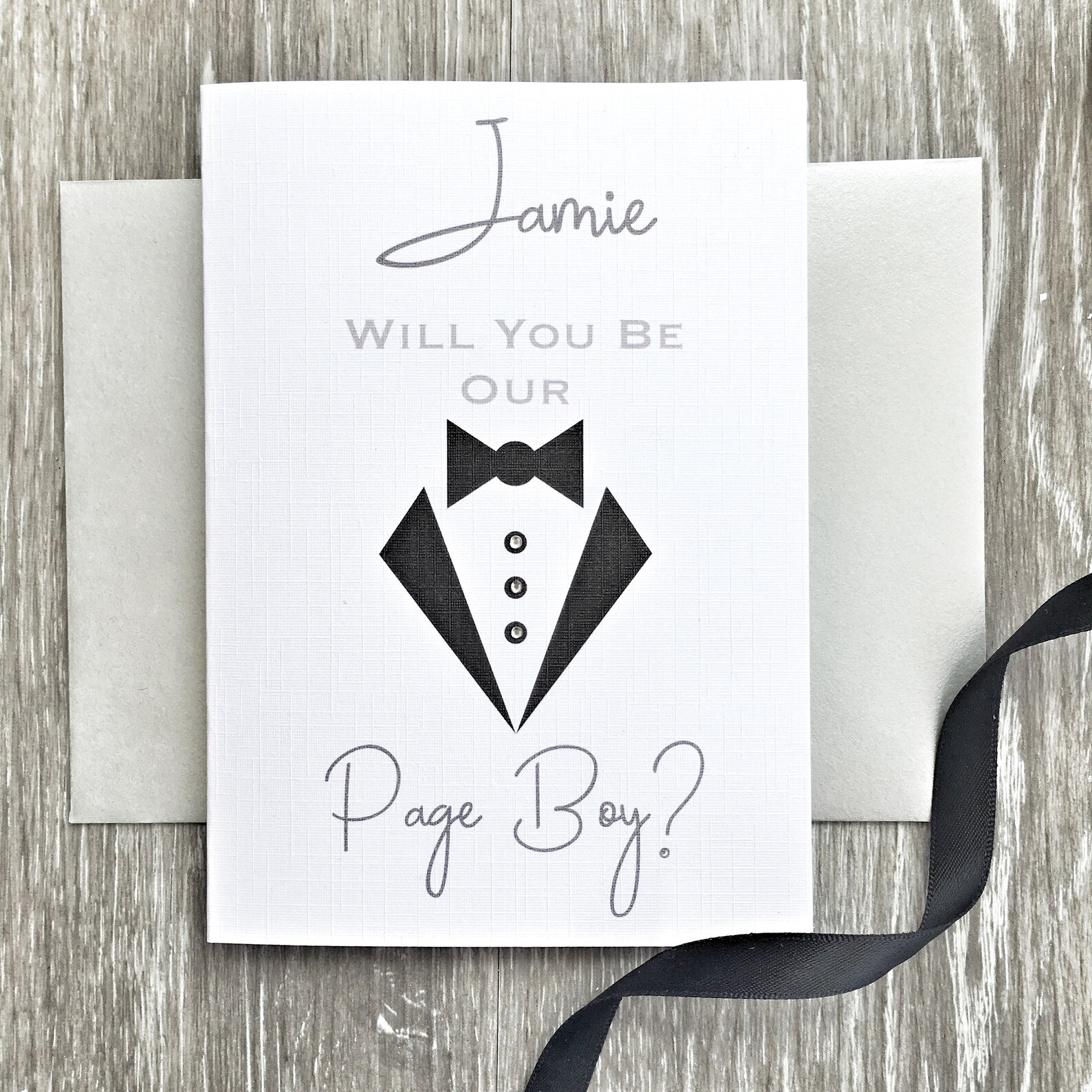 Will You Be My Page Boy Card, Page Boy Card, Card for Page Boy, Be My ...