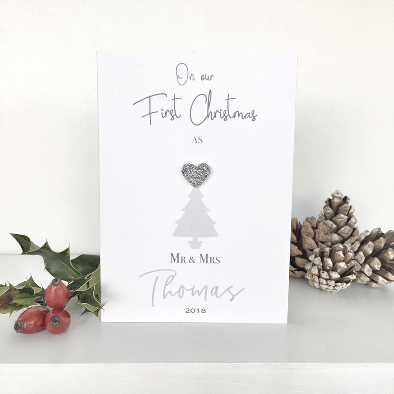 Personalised Our First Christmas Card as a Married Couple for | Etsy