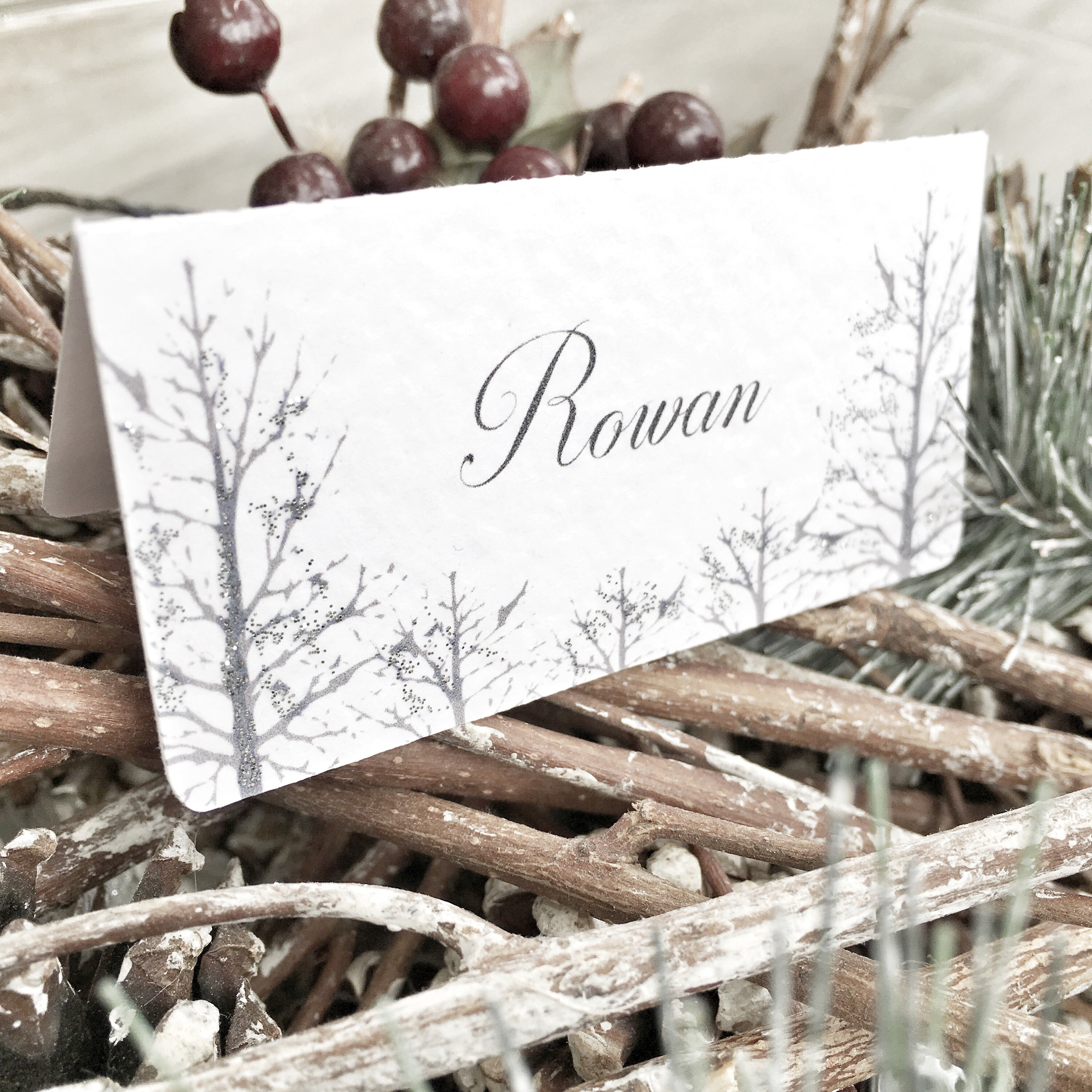 Personalised Wedding Place Names, Wedding Place Setting, Name Card ...