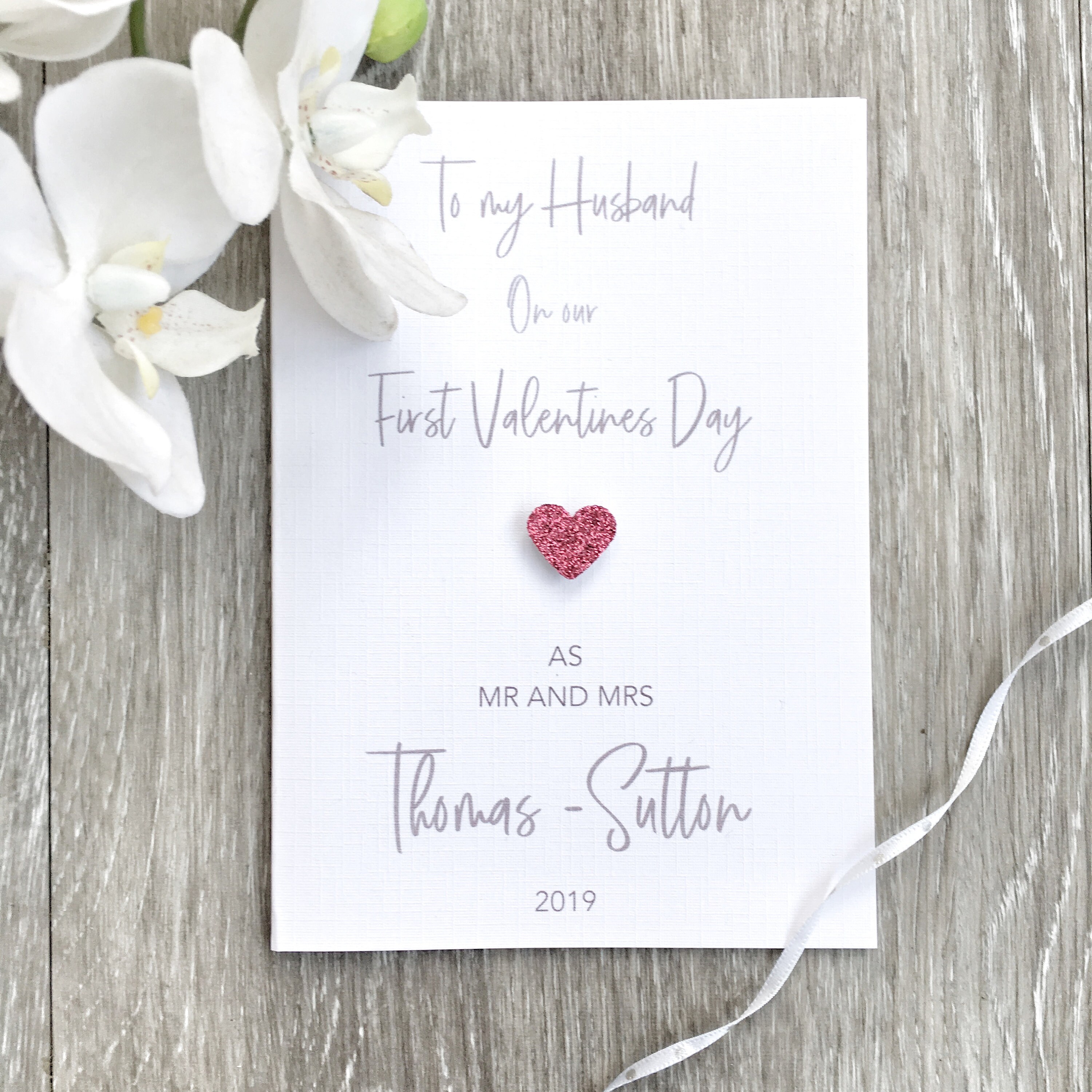 Personalised First Valentine Card for Your Husband or Wife on | Etsy