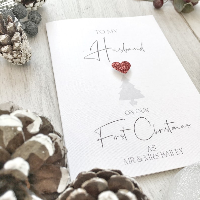 Personalised First Christmas Card First Christmas Card - Etsy UK