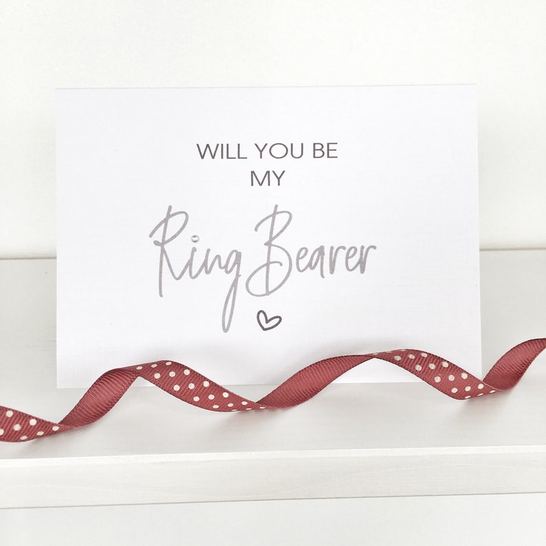 Will You Be My Ring Bearer Card Ring Bearer Card Card for | Etsy UK