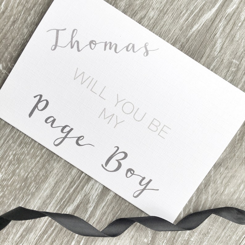 Page Boy Page Boy Card Will You Be Our Page Boy Card Card | Etsy