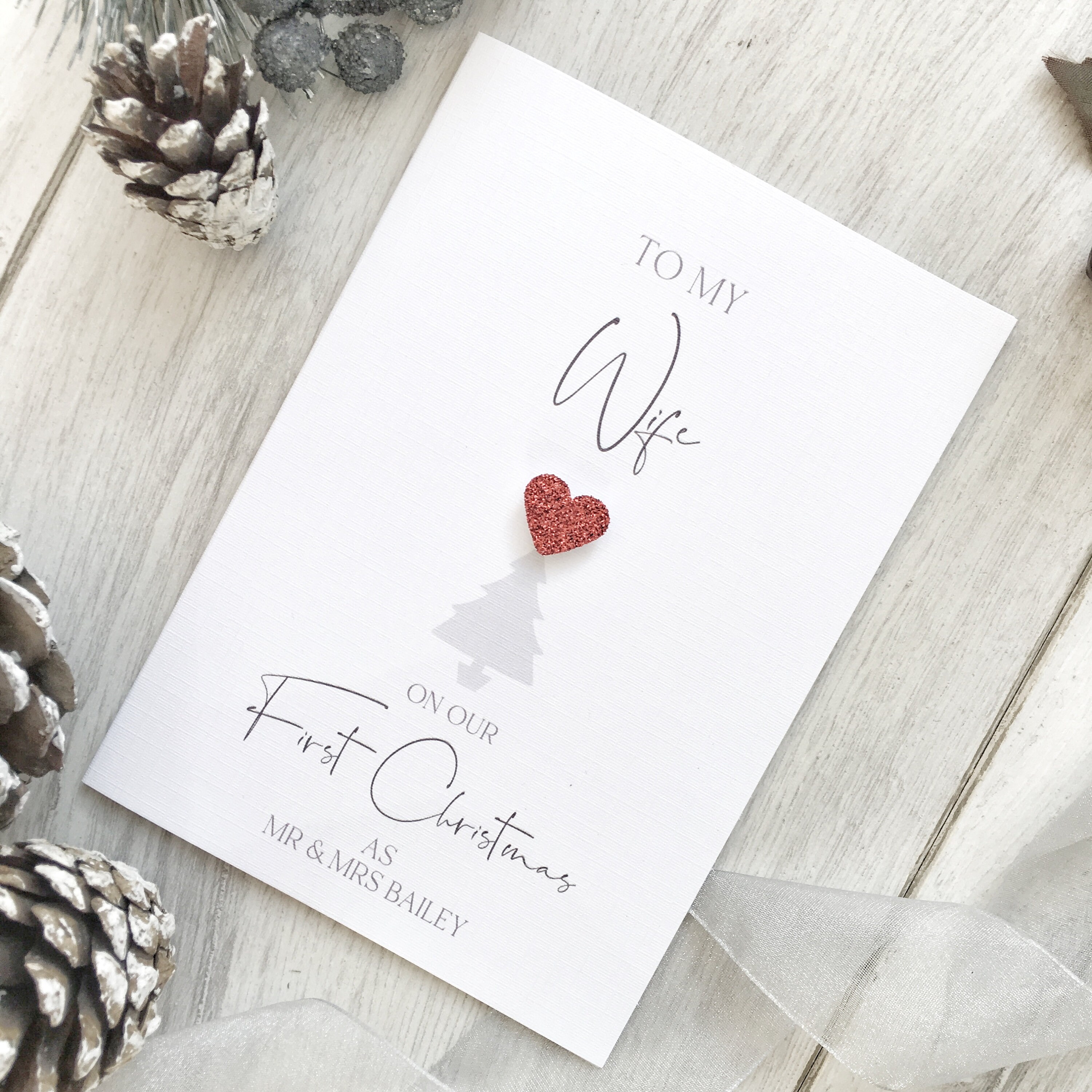 Personalised First Christmas Card First Christmas Card - Etsy UK