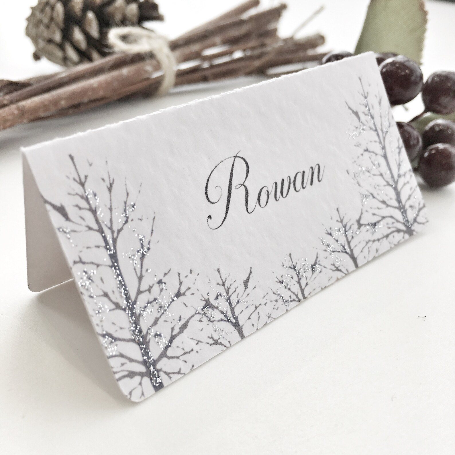 Personalised Wedding Place Names, Wedding Place Setting, Name Card ...