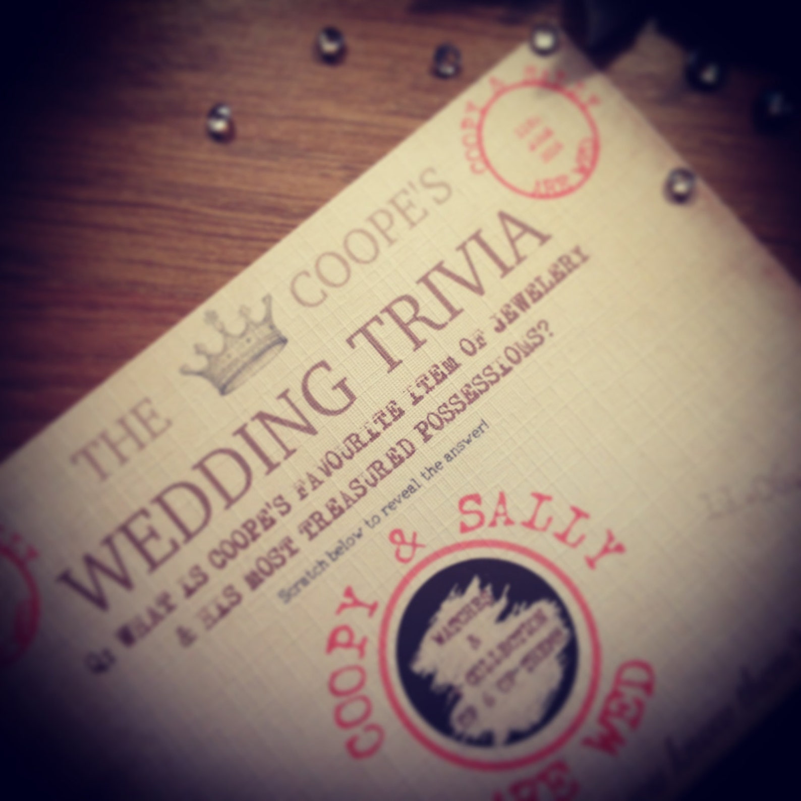 Personalized Wedding Trivia Scratch Cards Wedding Favours - Etsy