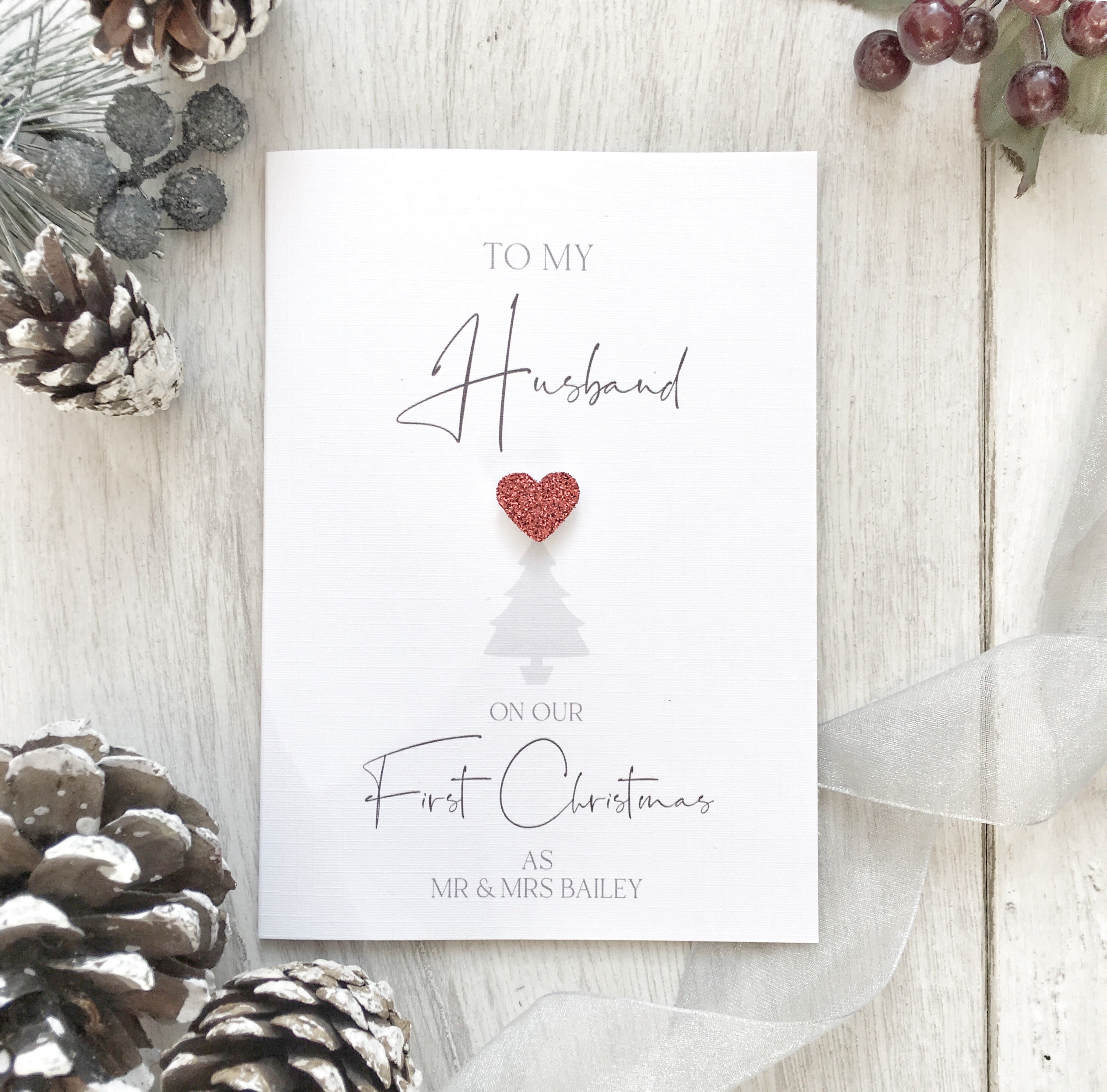 Personalised First Christmas Card First Christmas Card - Etsy UK