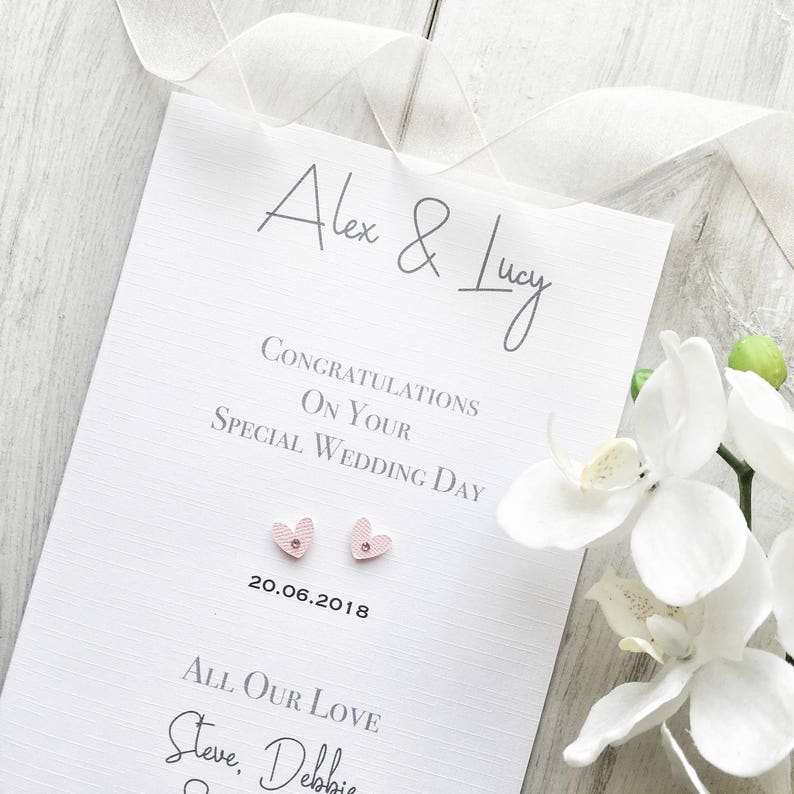 Personalised Wedding Card Wedding Day Card Couples Wedding | Etsy
