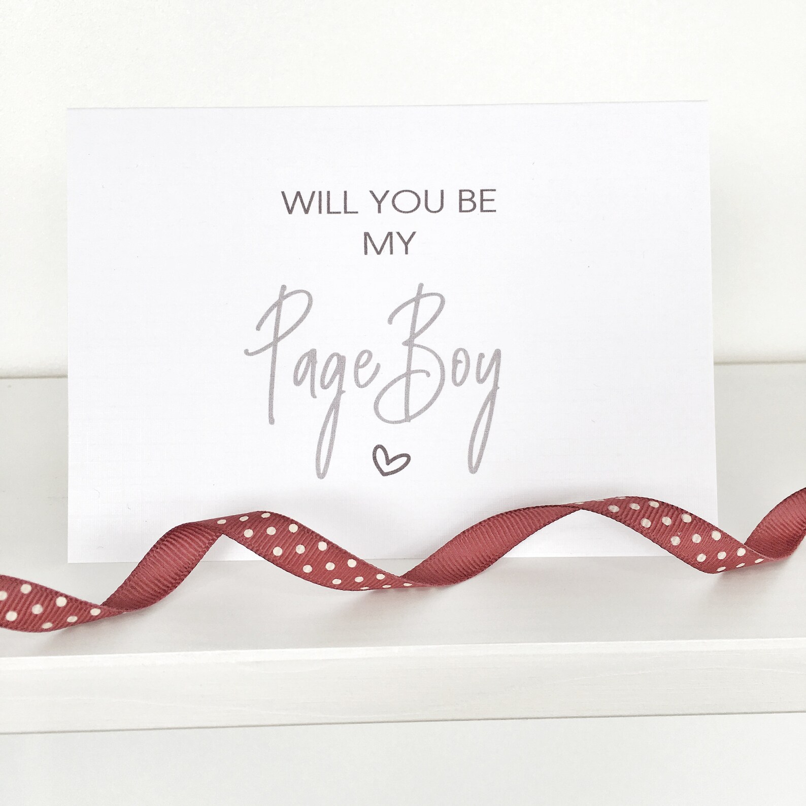 Will You Be My Page Boy Card Page Boy Card Card for Page | Etsy