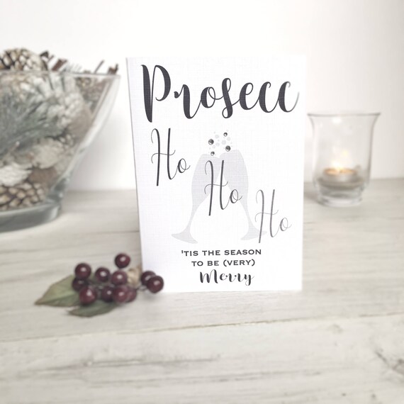 Prosecco Card Prosecco Christmas Card Friends Prosecco Card - Etsy UK