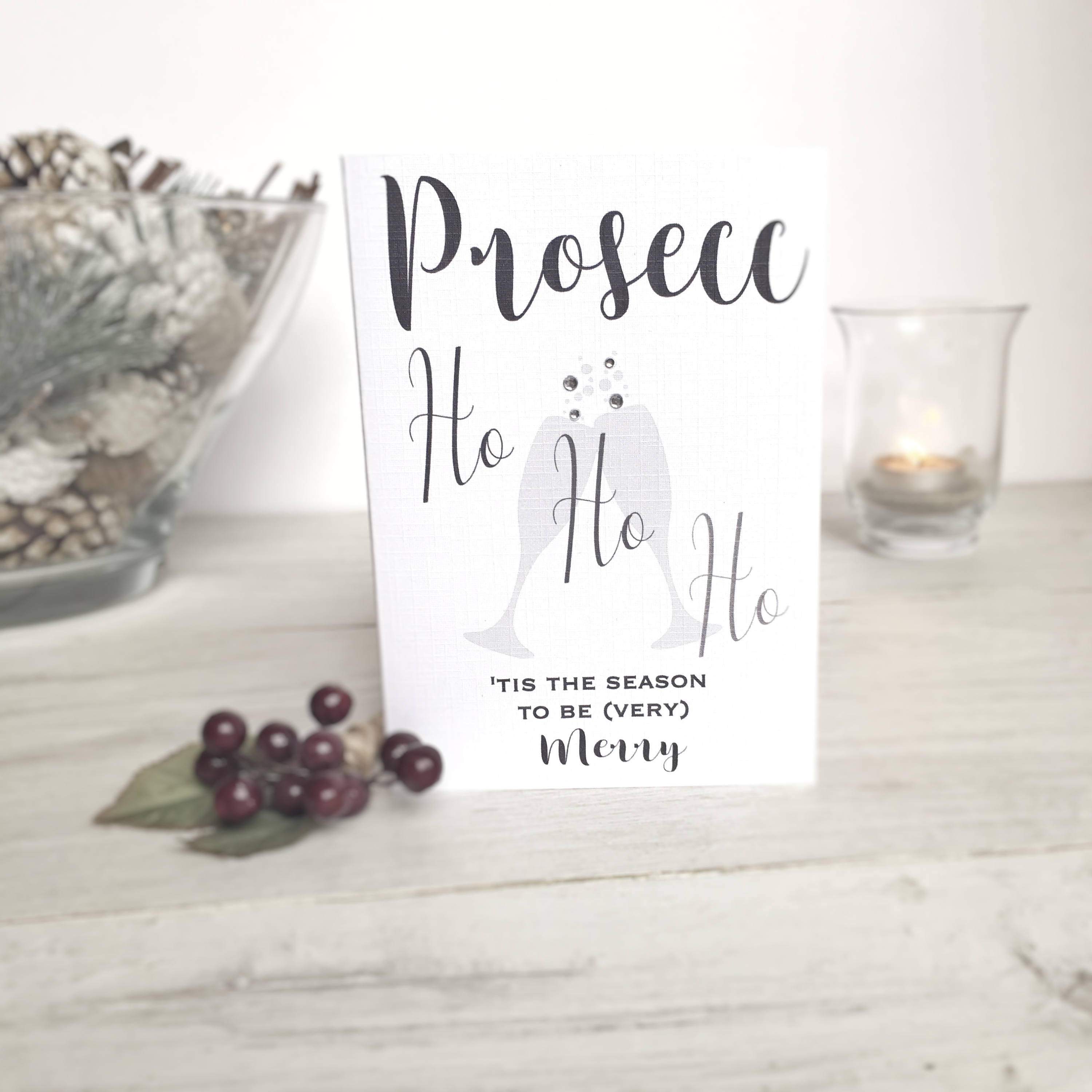 Prosecco Card Prosecco Christmas Card Friends Prosecco Card - Etsy UK