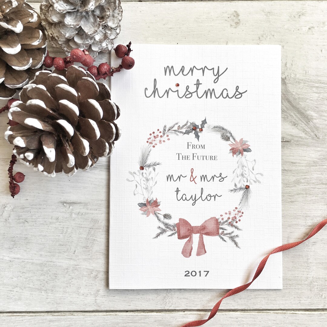 Personalised Christmas Card, Future Mr and Mrs Christmas Card ...