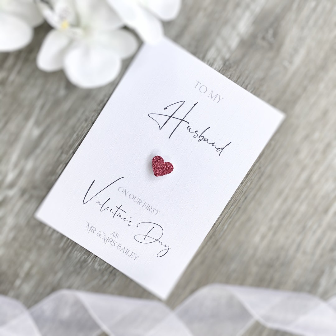 Personalised First Valentine Card for Your Husband or Wife on ...