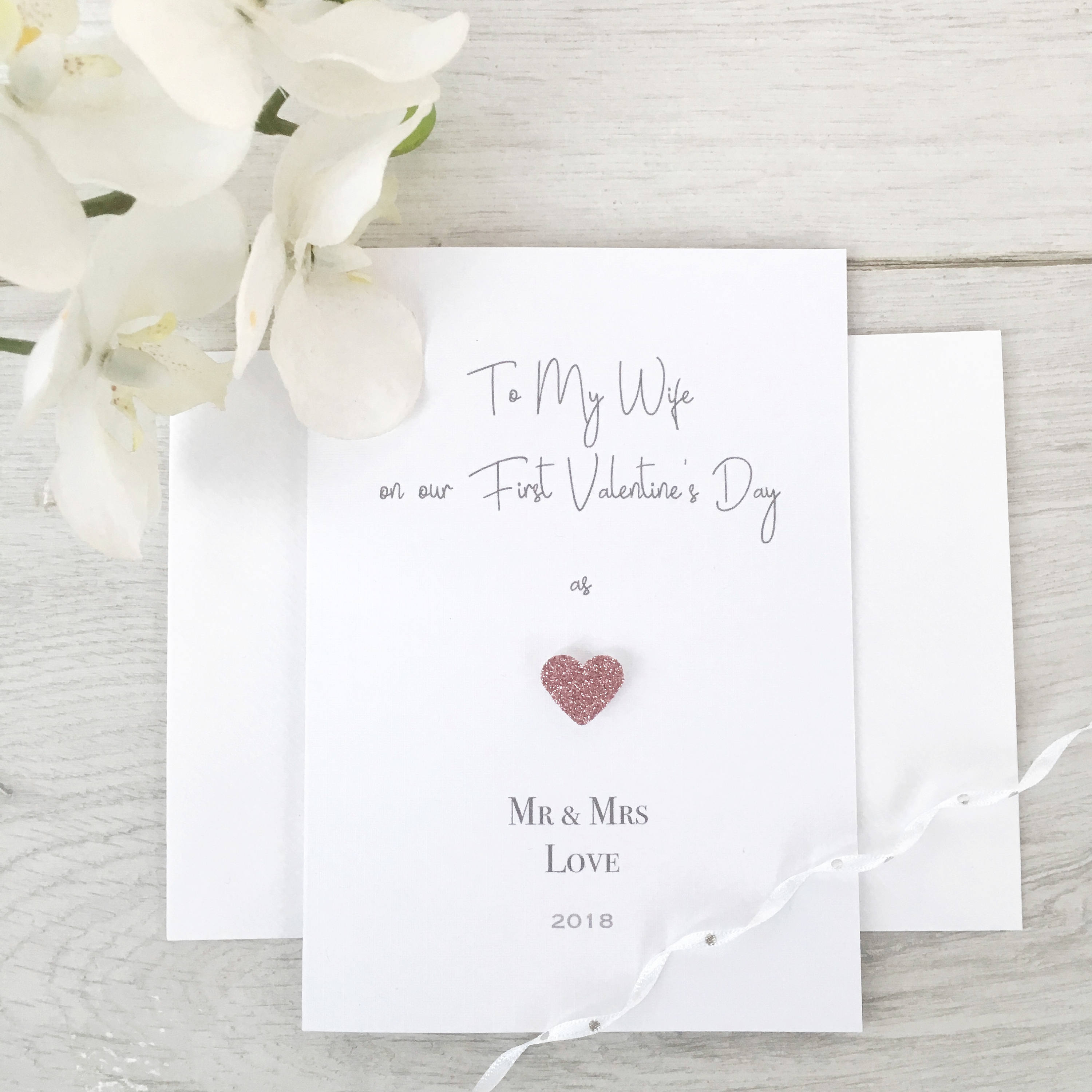 Personalised First Valentine Card for Your Husband or Wife on - Etsy
