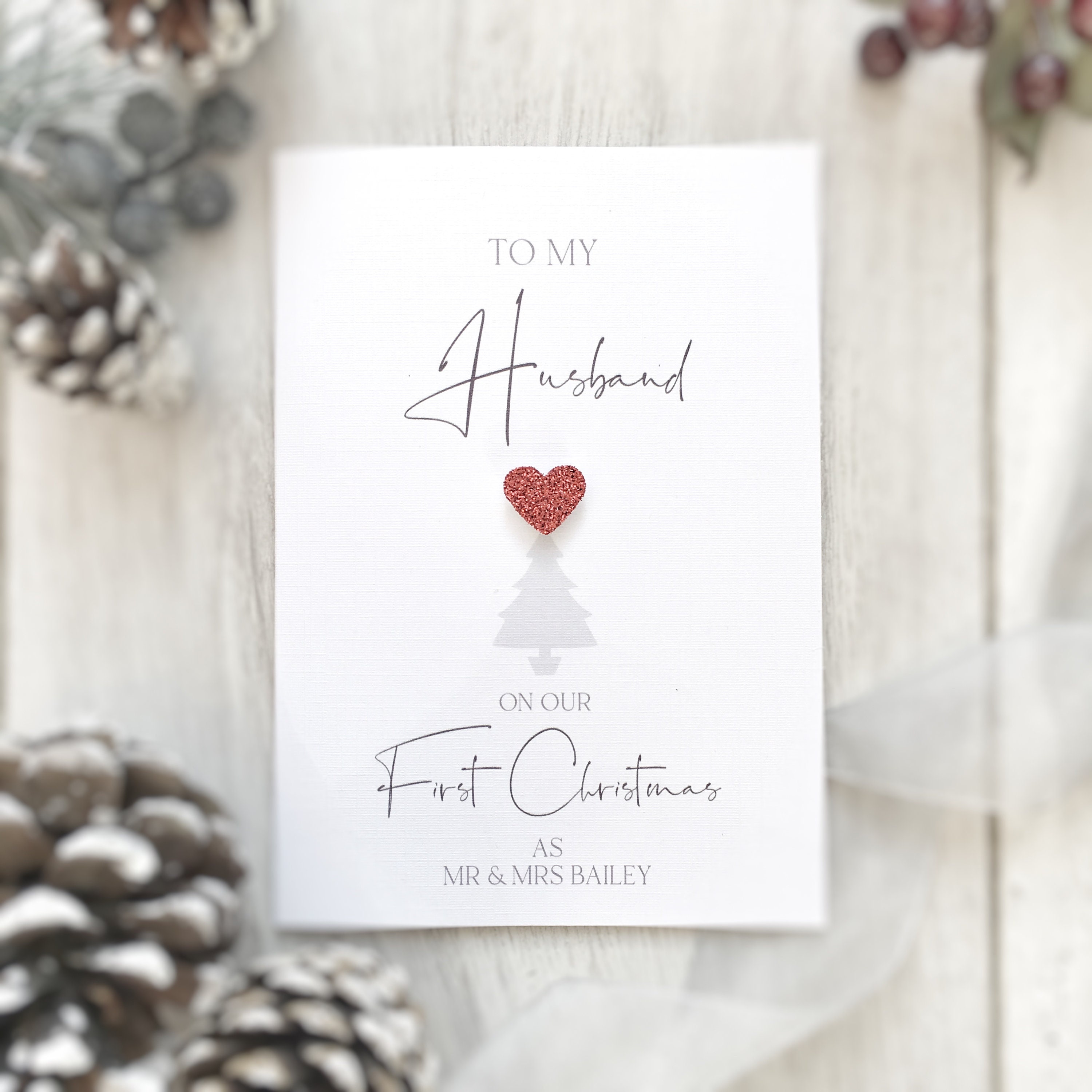 Personalised First Christmas Card First Christmas Card - Etsy UK