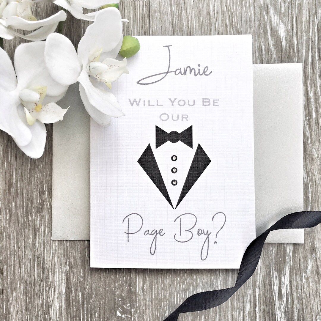 Will You Be My Page Boy Card, Page Boy Card, Card for Page Boy, Be My ...