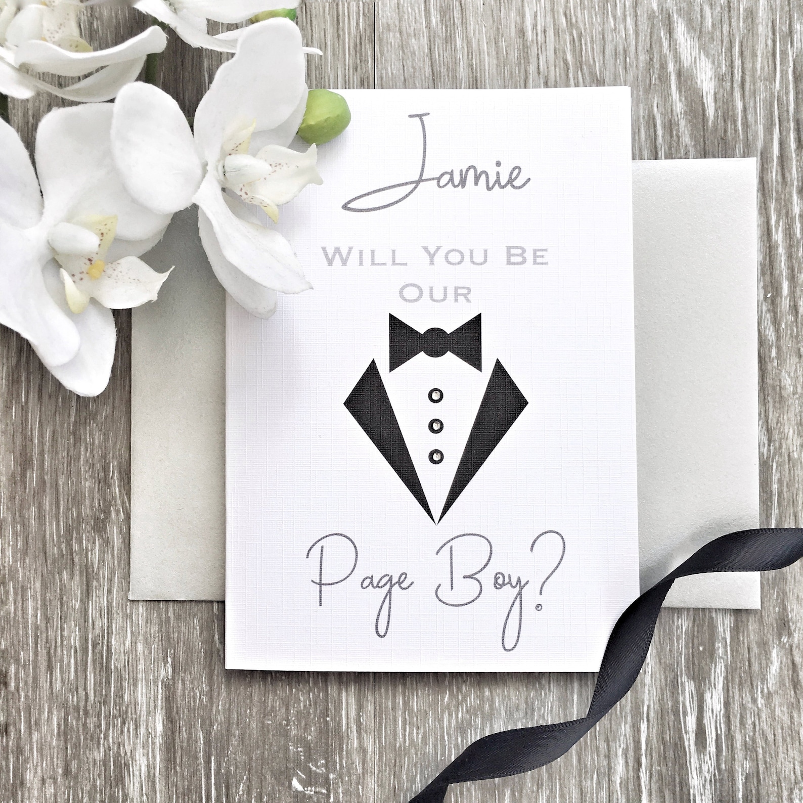 Will You Be My Page Boy Card, Page Boy Card, Card for Page Boy, Be My ...