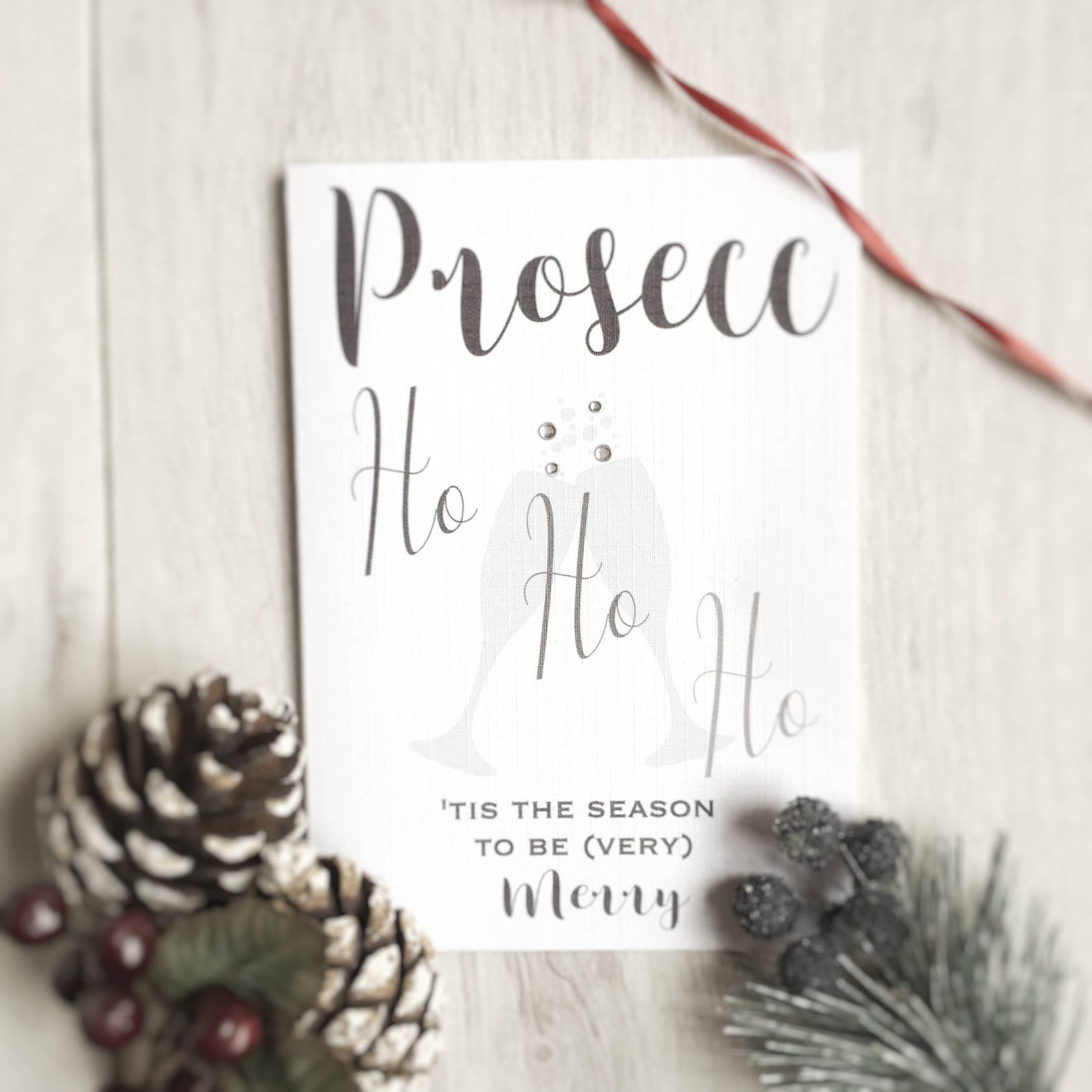 Prosecco Card Prosecco Christmas Card Friends Prosecco Card - Etsy UK