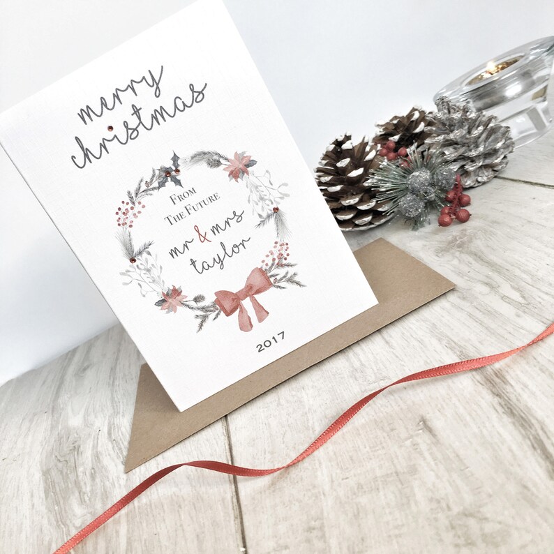 Personalised Christmas Card, Future Mr and Mrs Christmas Card ...