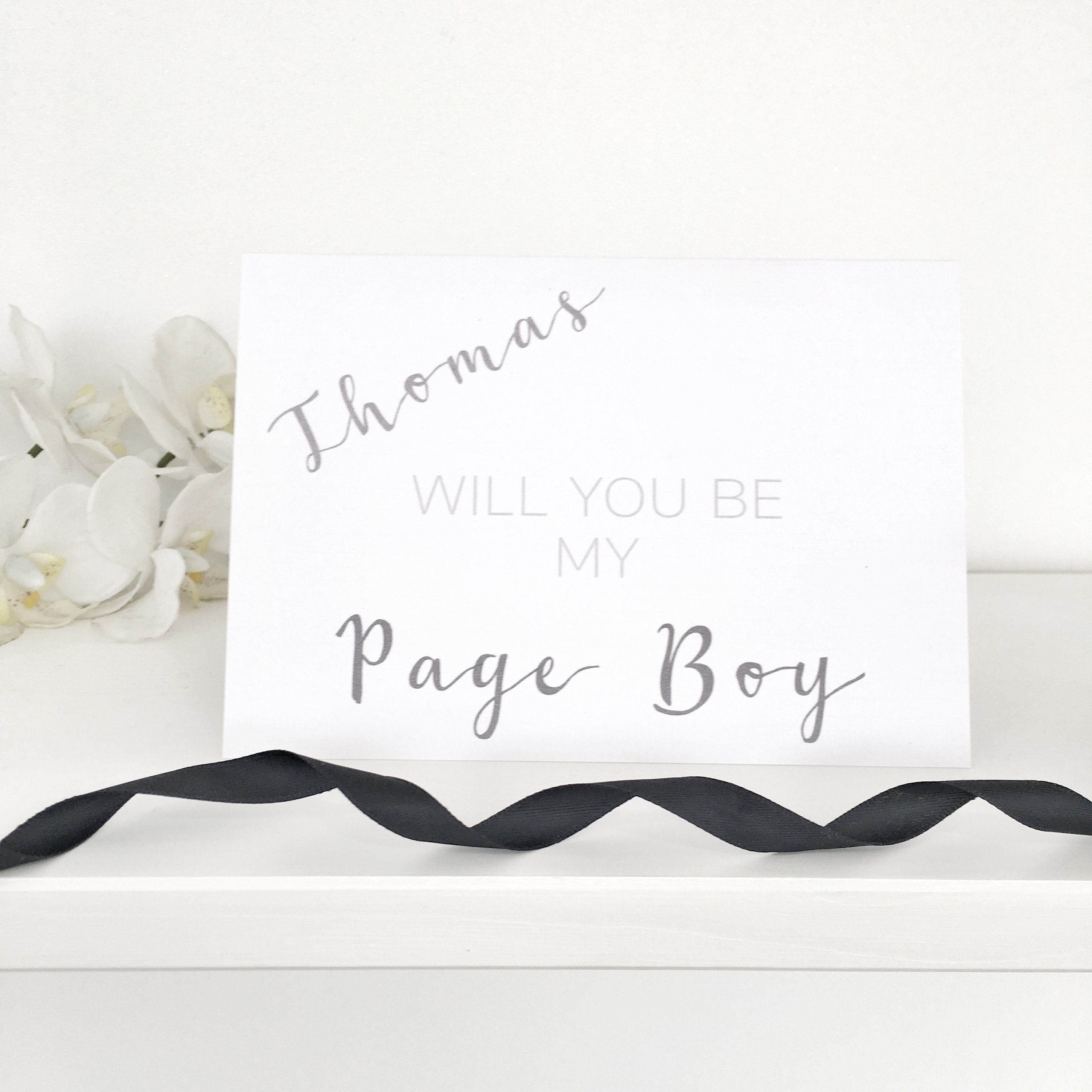 Page Boy Page Boy Card Will You Be Our Page Boy Card Card - Etsy
