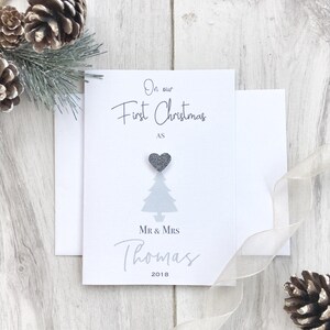 Personalised Our First Christmas Card as a Married Couple for Their ...