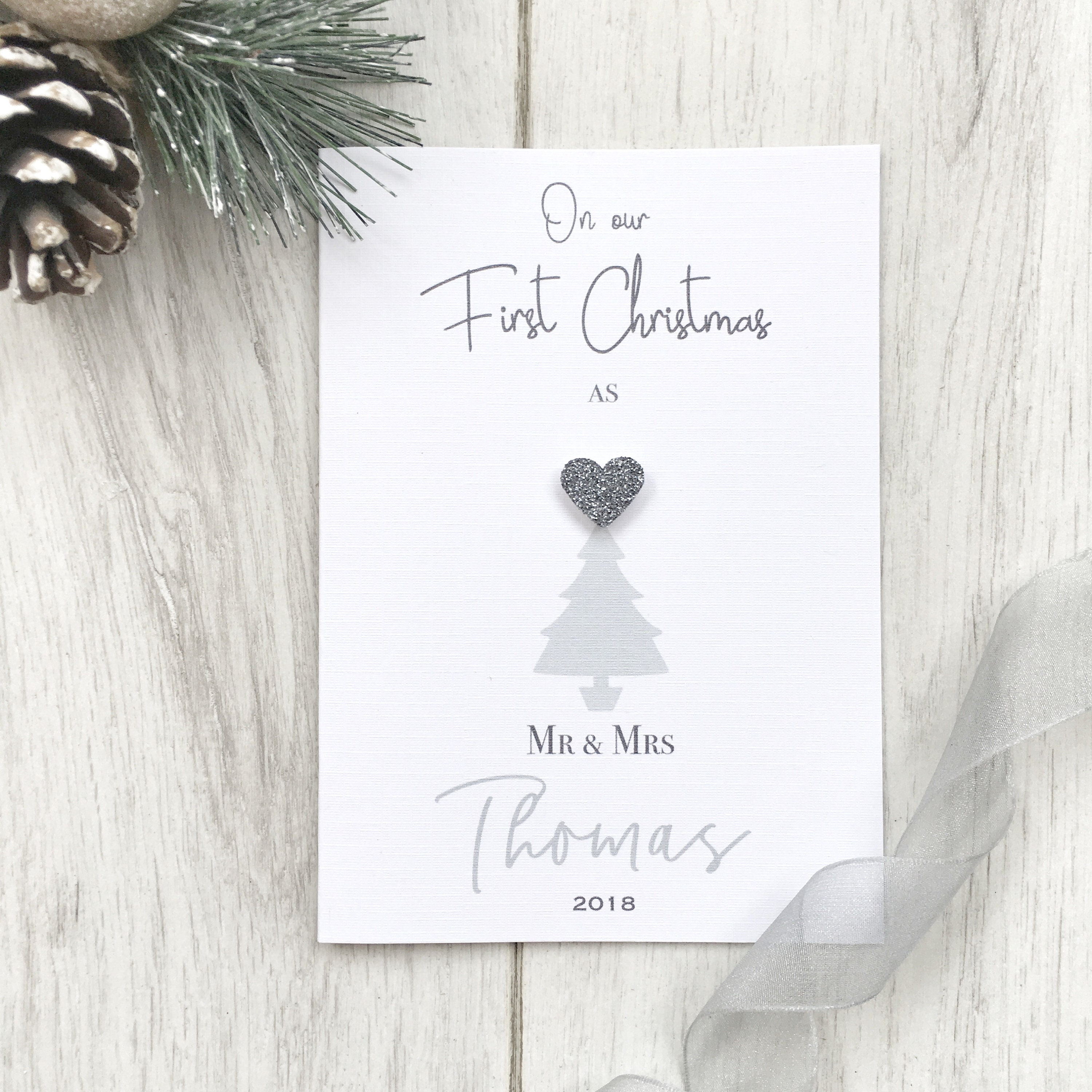 Personalised Our First Christmas Card as a Married Couple for - Etsy