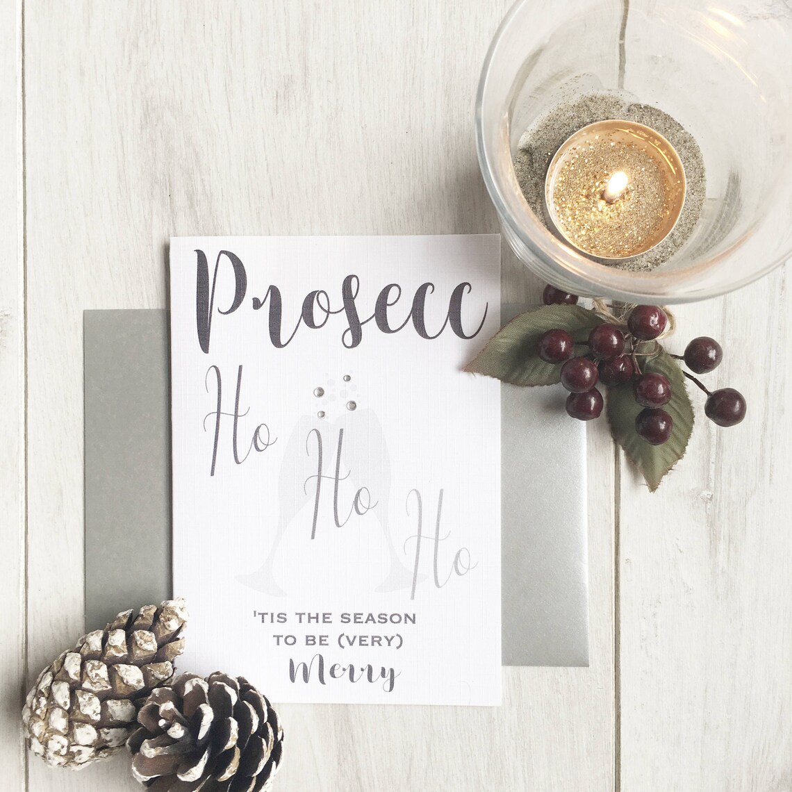 Prosecco Card Prosecco Christmas Card Friends Prosecco Card - Etsy UK